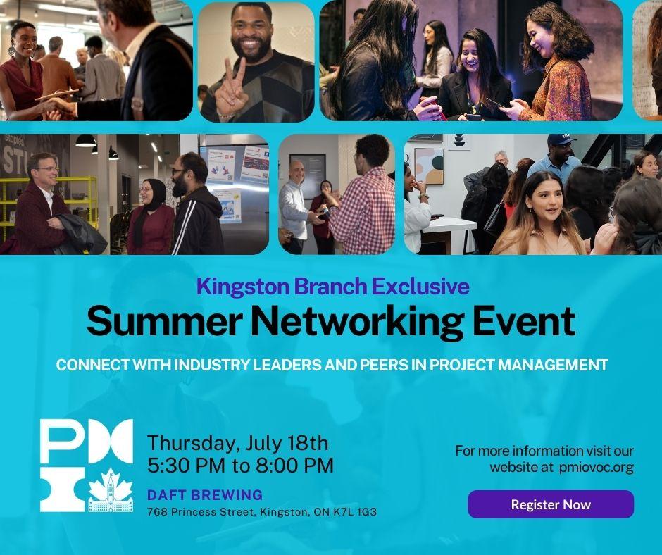 PMI-OVOC Kingston Branch Networking Event - Summer 2024 | PMI Ottawa ...